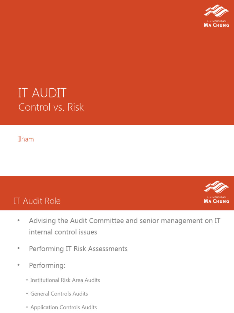 IT Audit: Controls and Risk Management | PDF | Internal Control | Risk