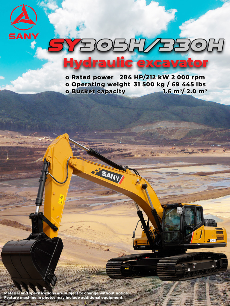 Keunggulan Excavator SANY SY330H | PDF | Teknologi & Rekayasa