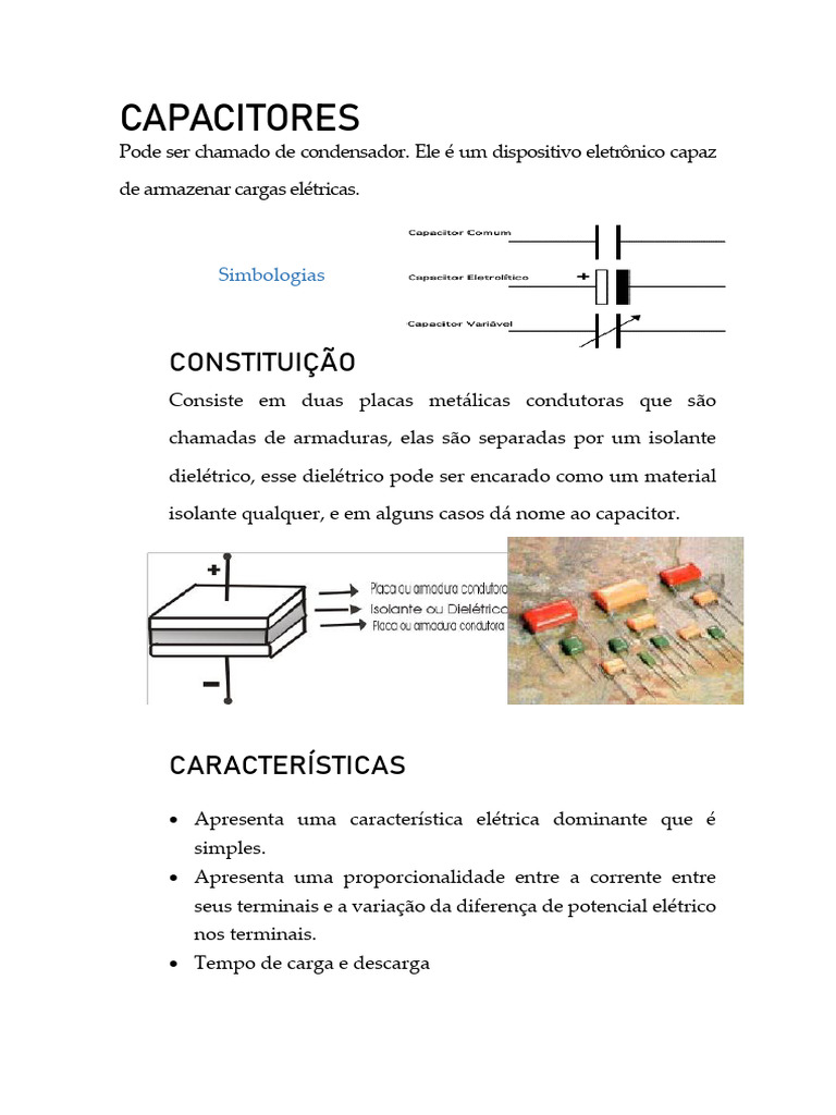 Capacitores e Indutores | PDF | Capacitor | Capacidade elétrica