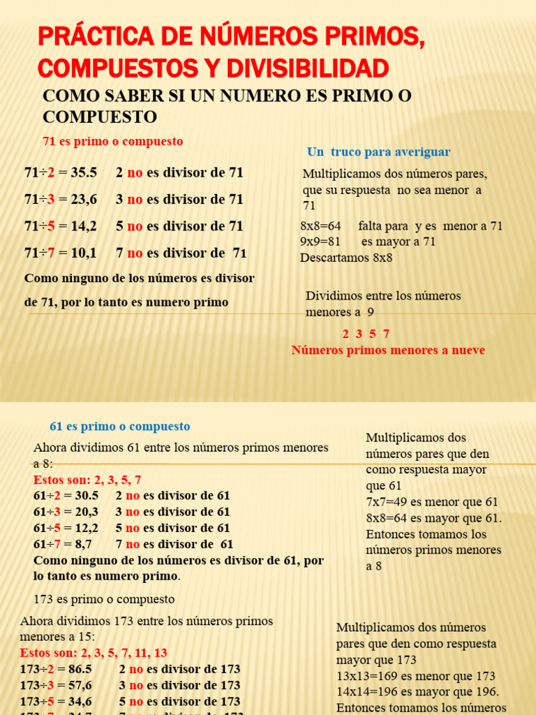 Practica 2 de Primos, Comp y Divisibilidad | PDF | Matemática Elemental | Teoría de los números