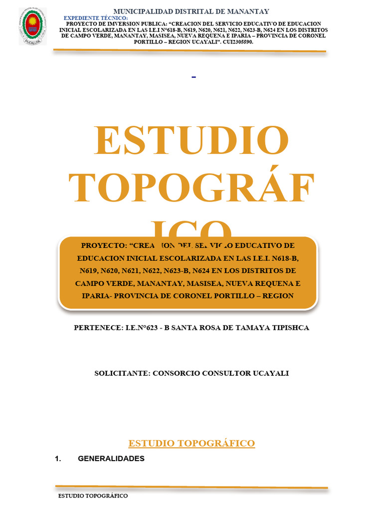 Estudio Topografico Tipishca | PDF