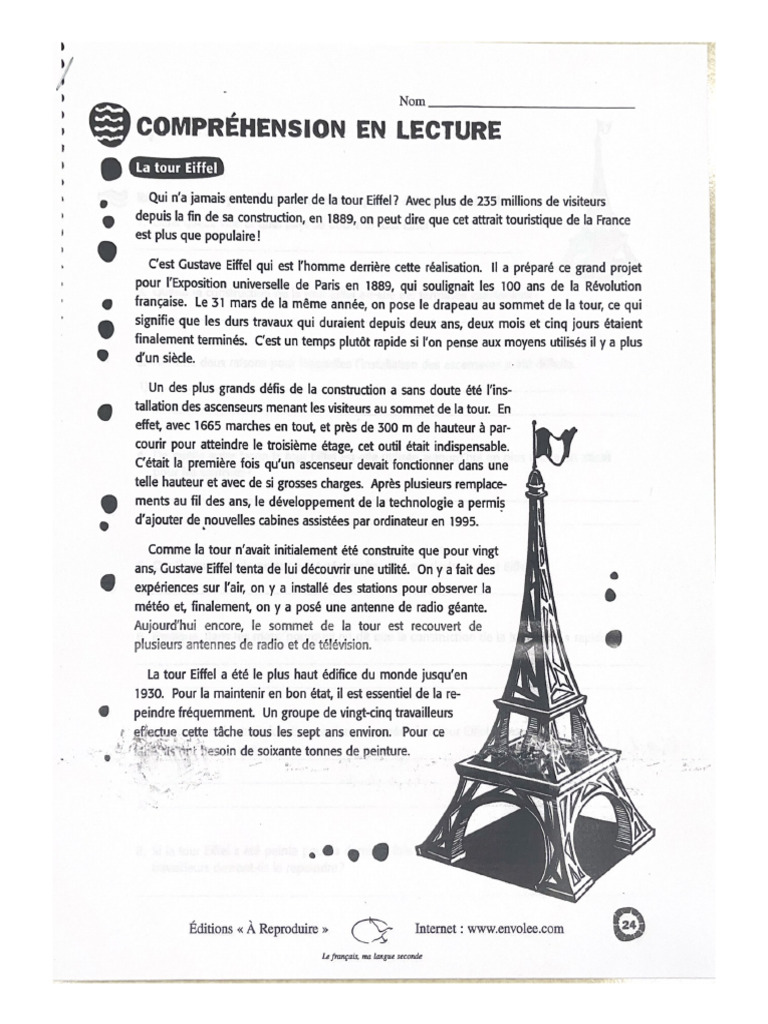 Compréhension en Lecture | PDF