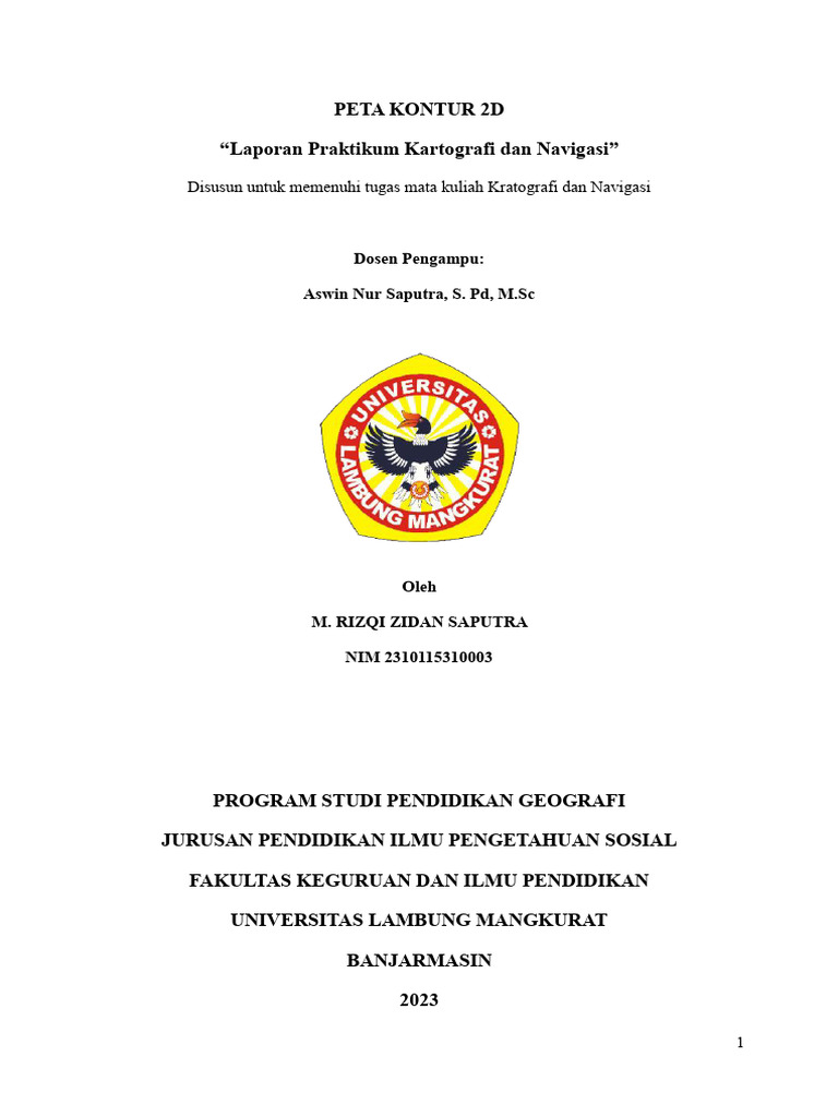 Peta Kontur 2D | PDF