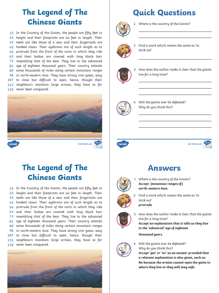 The Legend of The Chinese Giants | PDF