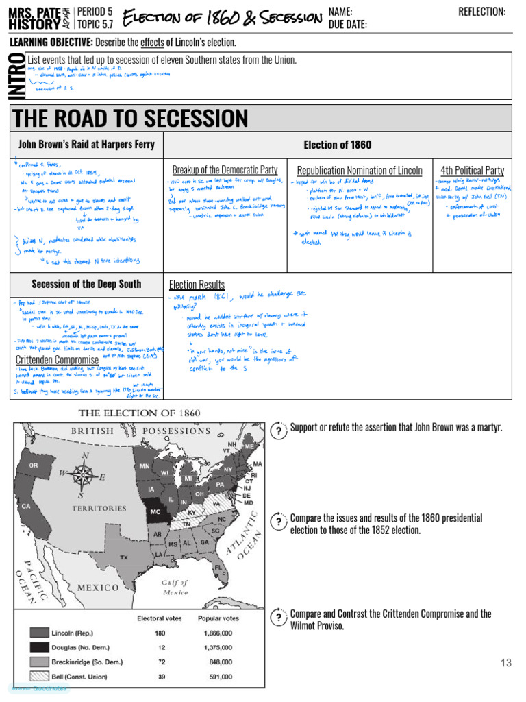 Apush+Amsco+Topic+Workbook++ +period+5+ | PDF | American Civil War ...