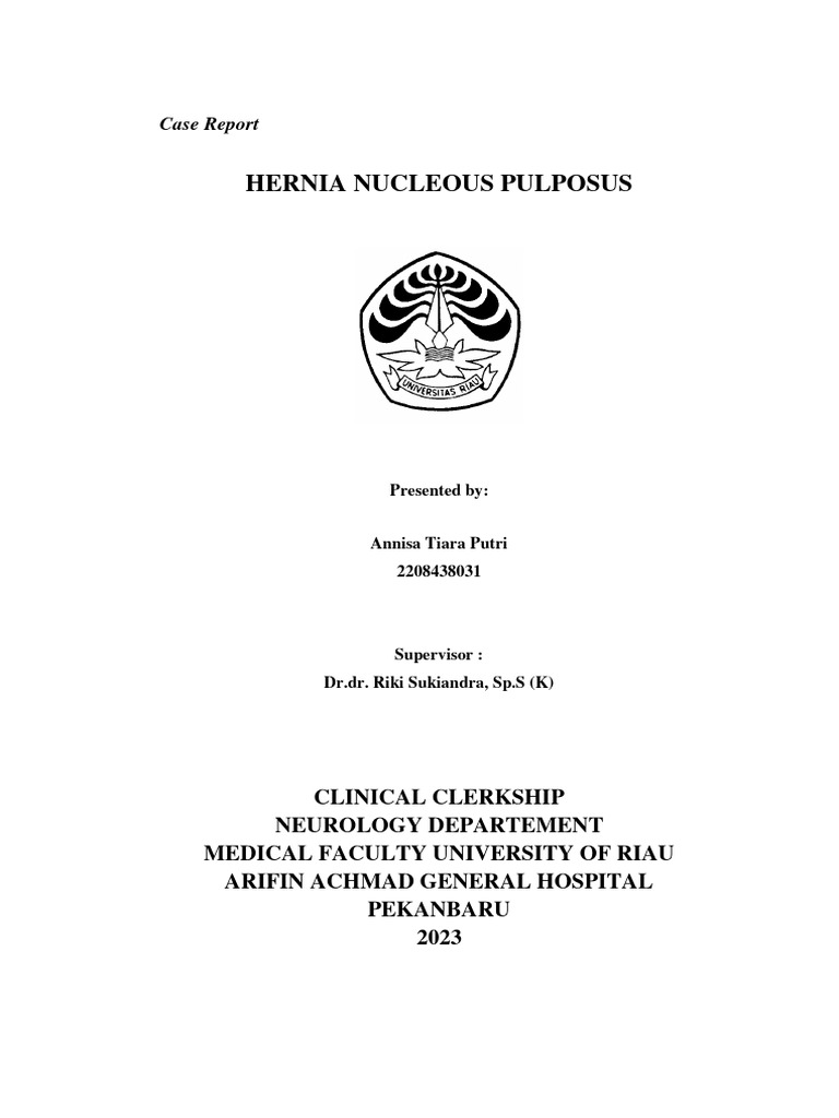 Case Report-HNP-Annisa Tiara Putri | PDF | Heart Rate | Clinical Medicine