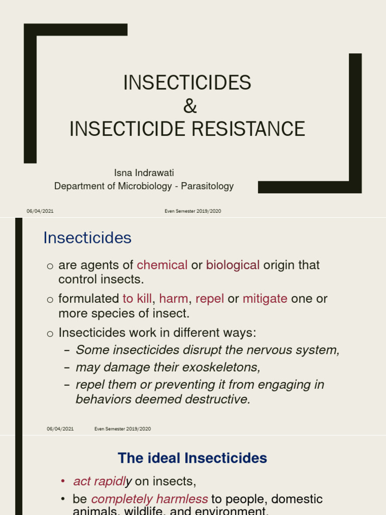 DDF8948E - Insecticides Insecticide Resistance | PDF | Insecticide | Insects