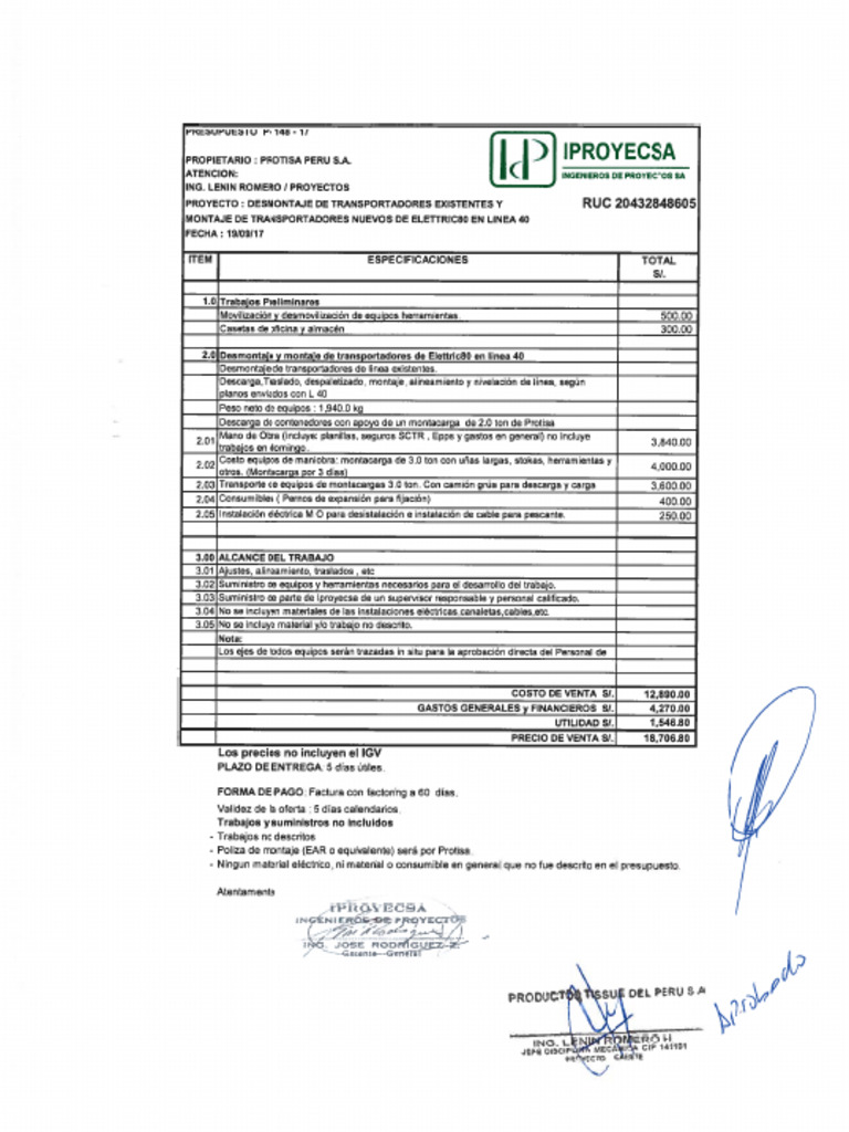 Ppta Economica Instalacion Transportadores Nuevos L40 | PDF