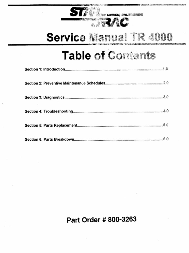 Manual de Servicio ATAR-TRAC TR4000-800-3263A 01 | PDF