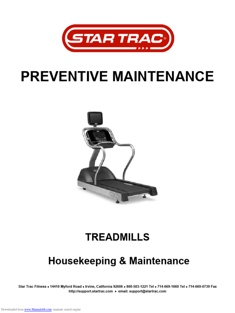 Mantenimiento Preventivo-Treadmills | PDF | Belt (Mechanical) | Treadmill