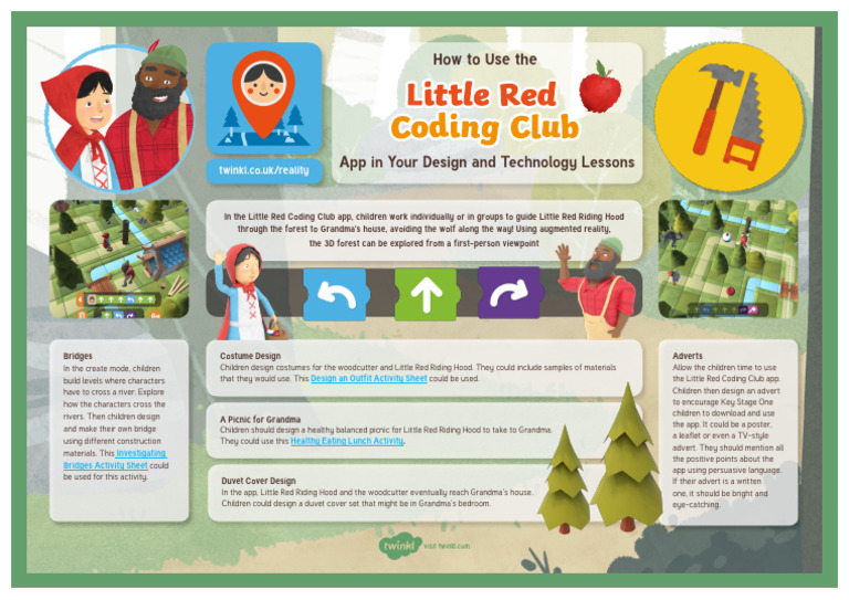 T I 126 ks1 Little Red Coding Club Design and Technology Teaching Ideas ...