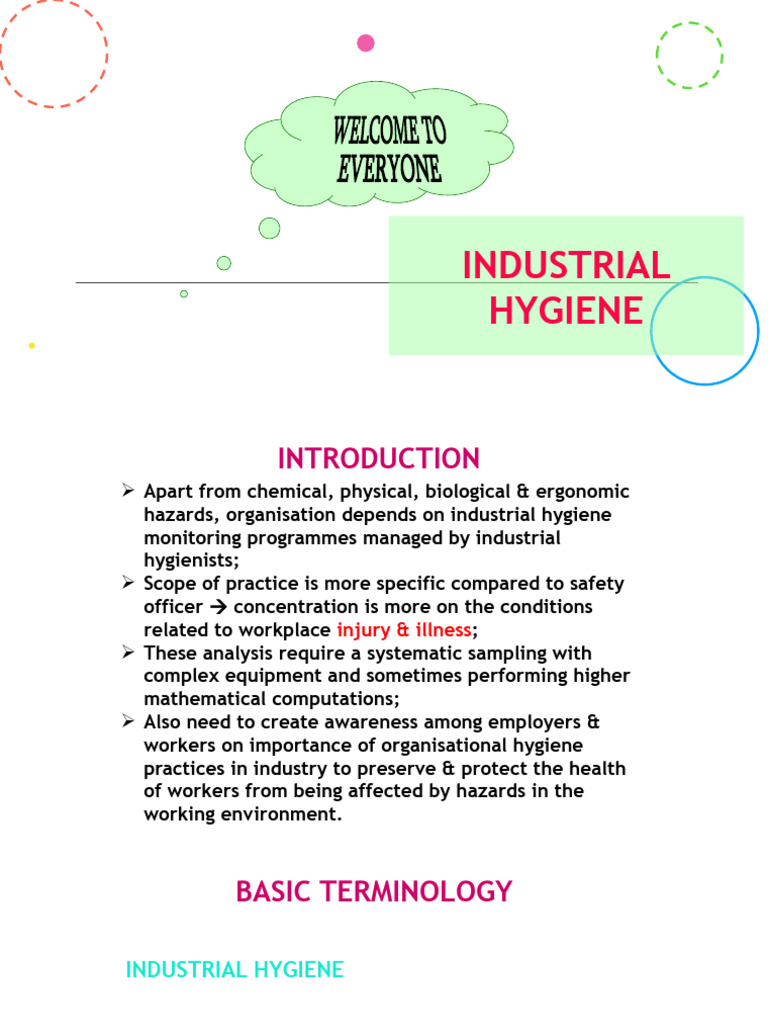 Topic 6 - Industrial Hygiene | PDF | Occupational Hygiene | Hazards