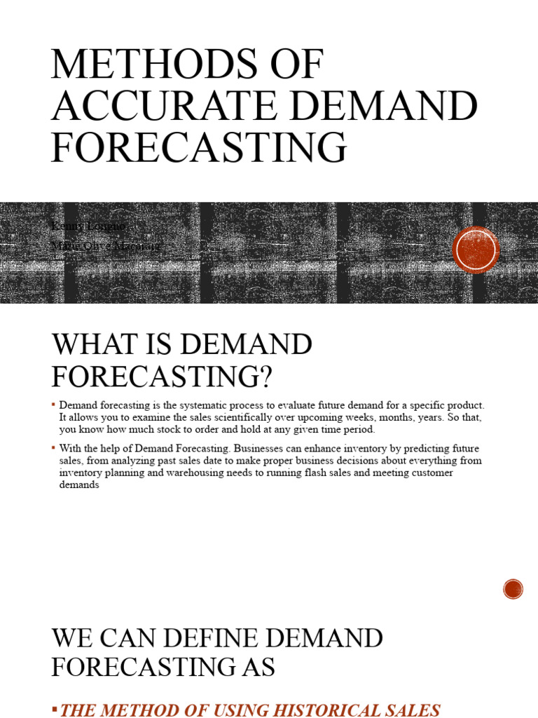 OneDrive-Tulod | PDF | Forecasting | Demand