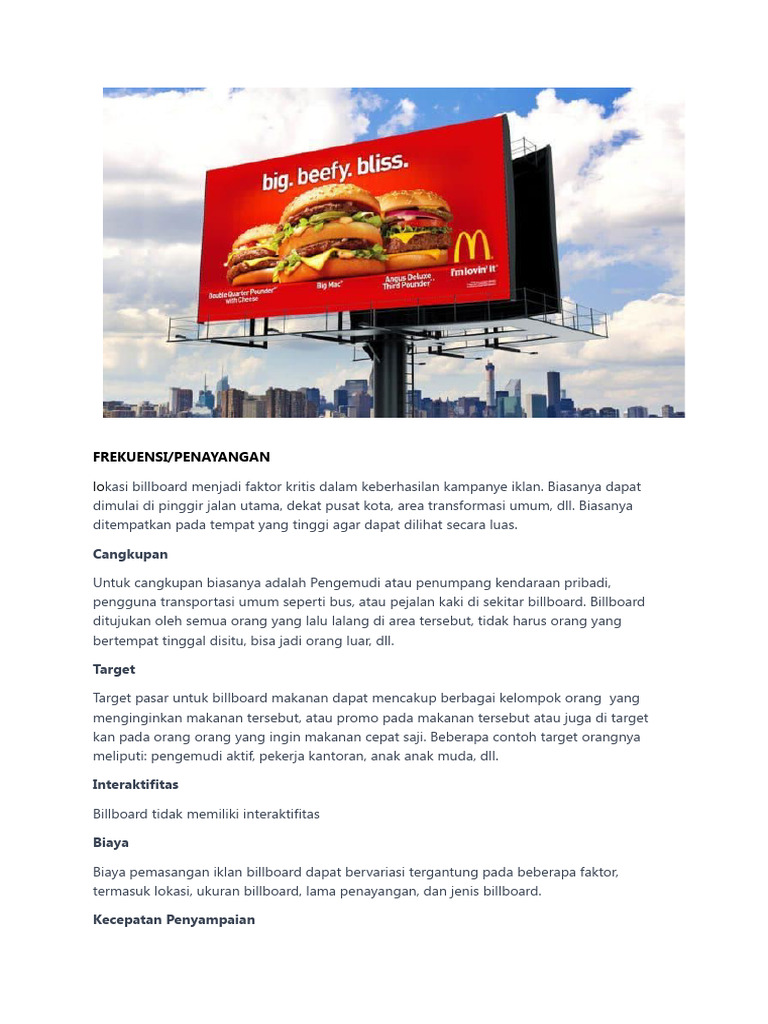 Analisis Iklan Billboard | PDF