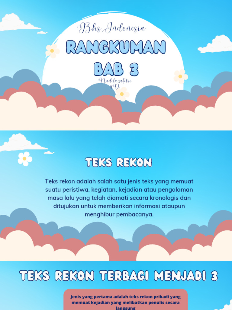 Struktur dan Jenis Teks Rekon Kelas 9 | PDF