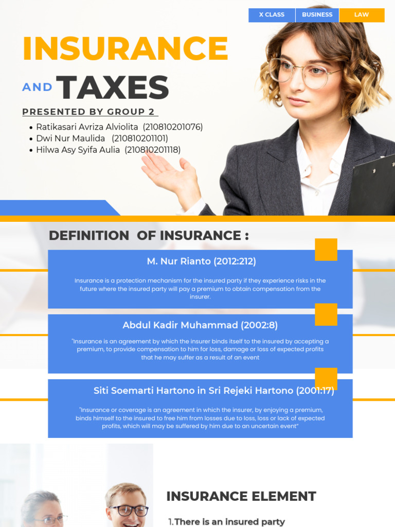 Group 2 Insurance and Taxes | PDF | Insurance | Taxes