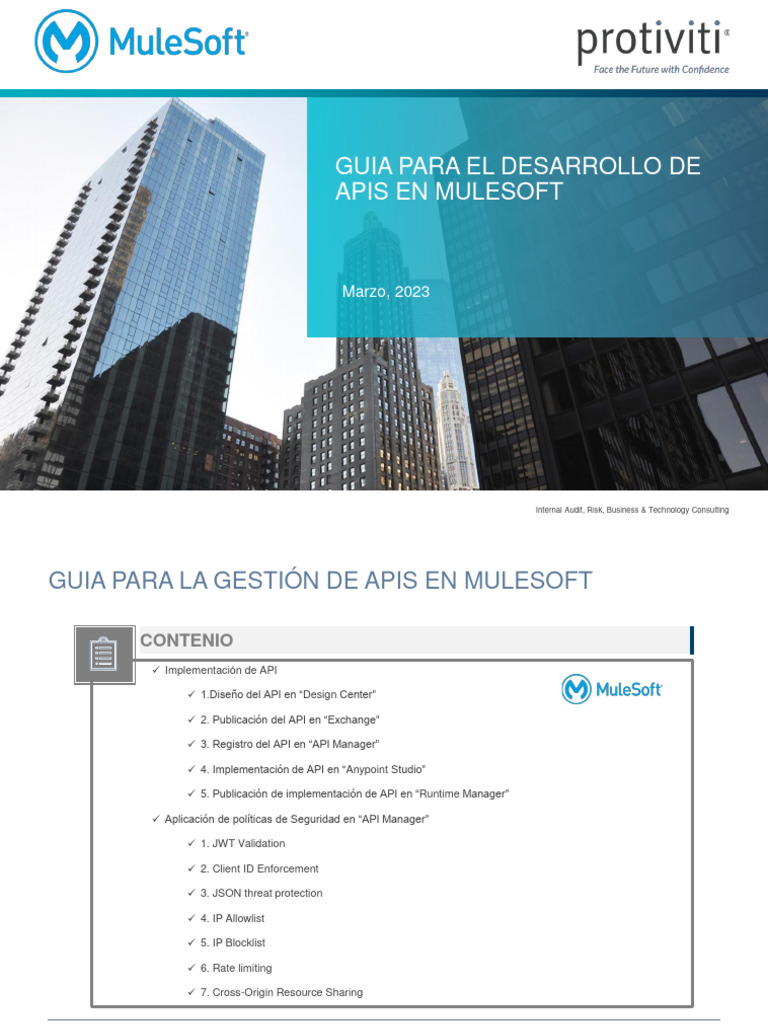 Protiviti - Guia Desarrollo Mulesoft - Positiva | PDF | Ingeniería de software | Comunicación ...