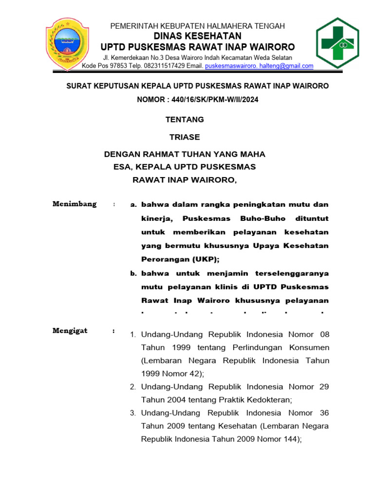 SK Triase | PDF | Kesehatan Holistik | Sains & Matematika