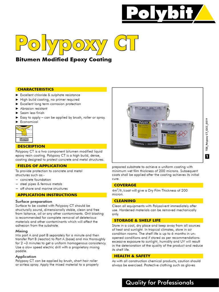Tds Polybit-Polypoxy-Ct en Mea | Download Free PDF | Coating | Epoxy