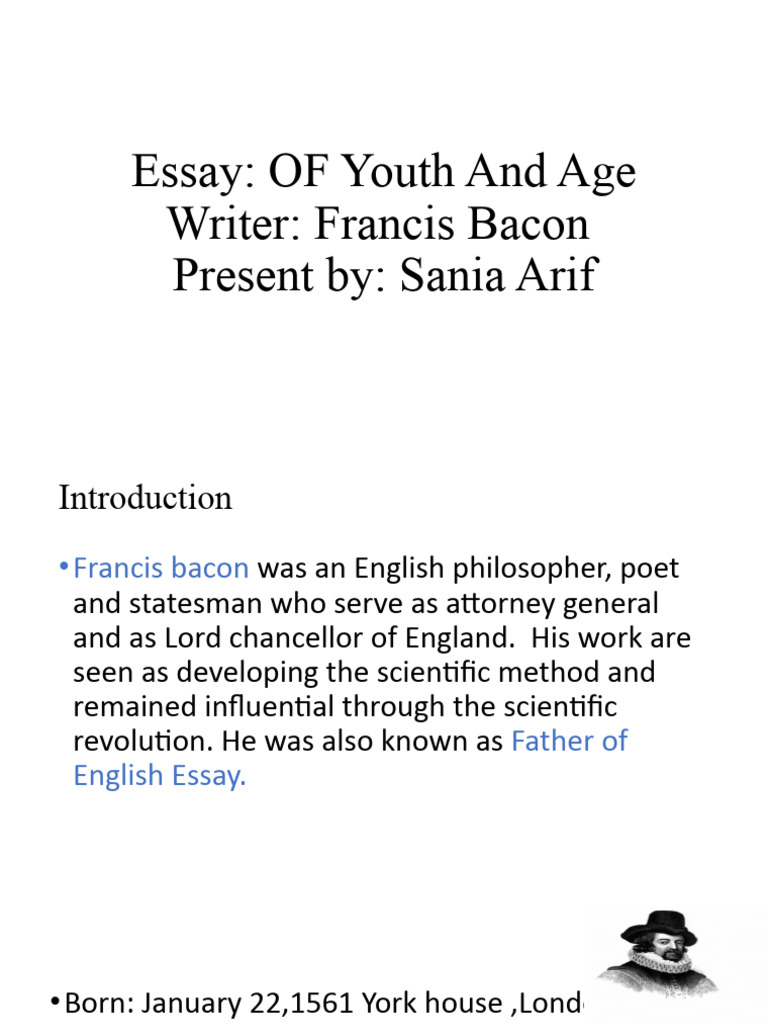 Of Youth and Age | PDF | Francis Bacon | Essays