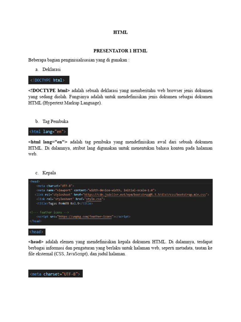 Panduan Dasar HTML dan CSS untuk Pemula | PDF | Komputer