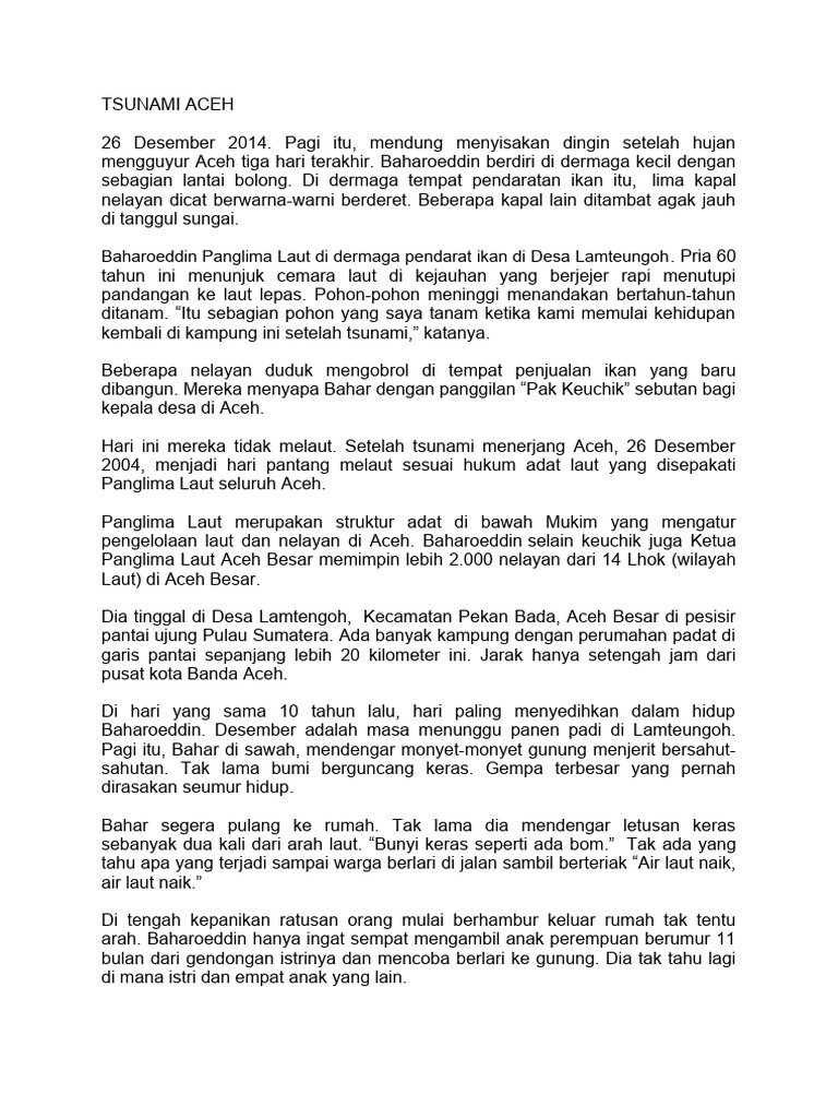 Tsunami Aceh | PDF