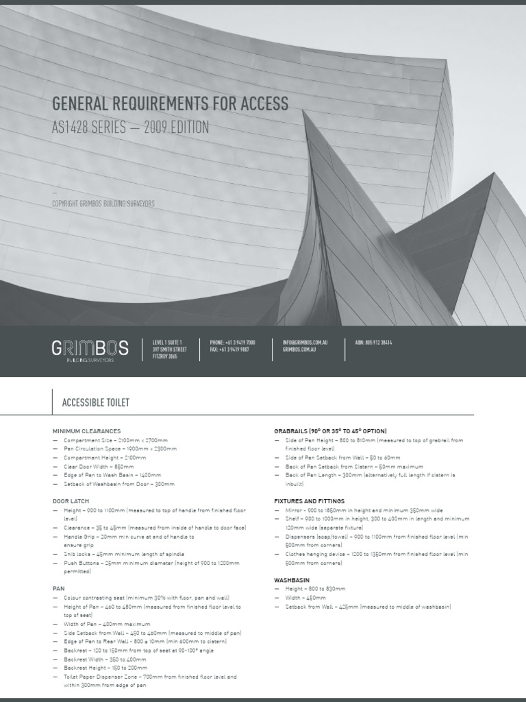 GRIMBOS GENERAL REQUIREMENTS FOR ACCESS AS1428 Series 2009 Edition ...