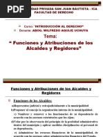 Funciones del Regidor Municipal | PDF | Alcalde | Gobierno local