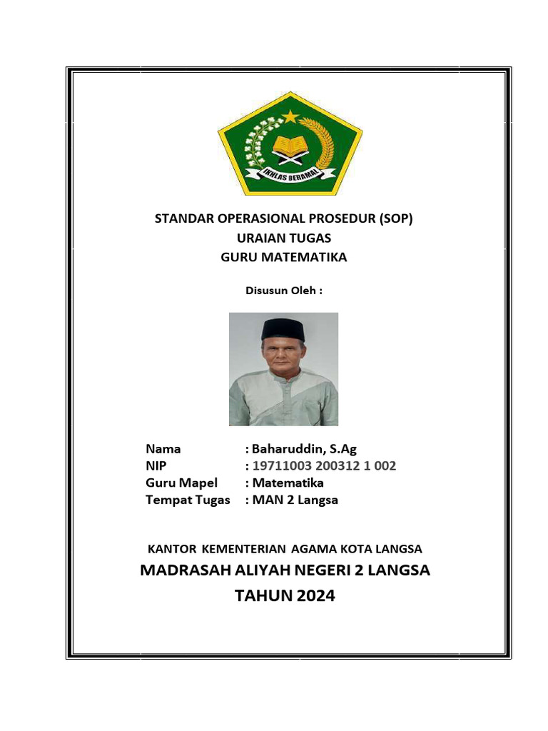 SOP KBM Baharuddin | PDF
