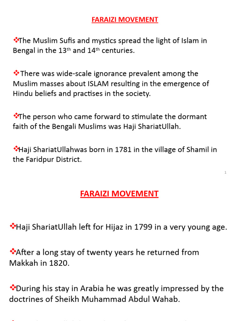 5.faraizi Movement | PDF | Monotheistic Religions | Religious Faiths