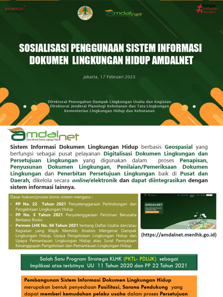 Sosialisasi Penggunaan Sistem Informasi Amdalnet - 17 Feb 23 - Dit ...