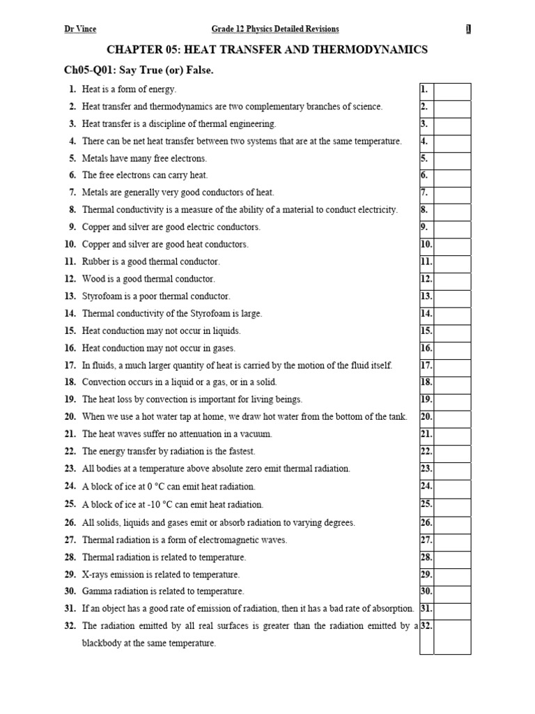 Gr12 V01 Ch05 Detailed 2024 C Q | PDF | Internal Combustion Engine | Heat