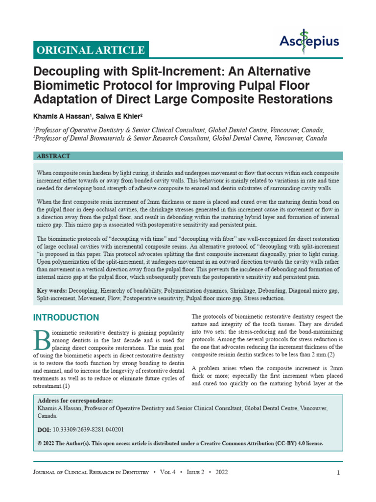 Decoupling With Split-Increment: An Alternative Biomimetic Protocol For ...