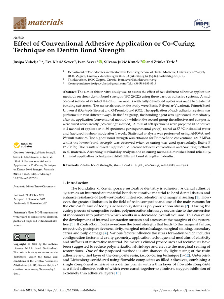 Effect of Conventional Adhesive Application or Co-Curing Technique On ...