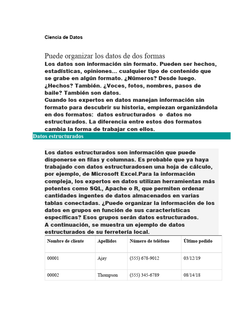 Ciencia de Datos | PDF