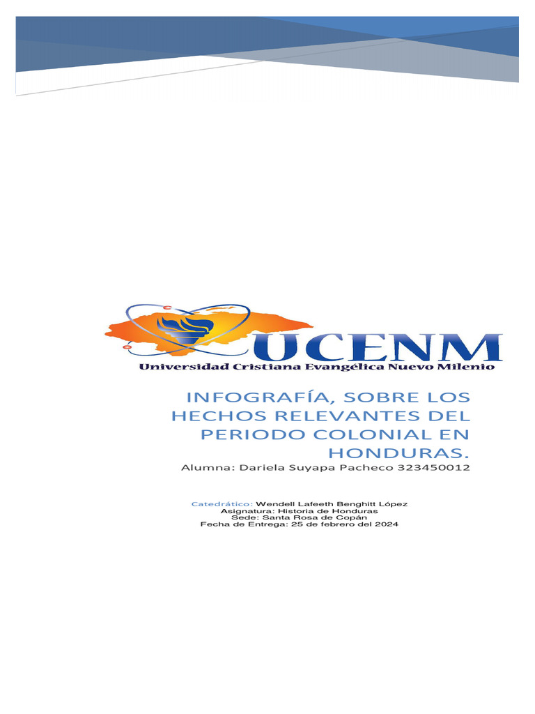 INFOGRAFÍA, Sobre Los Hechos Relevantes Del Periodo Colonial en ...