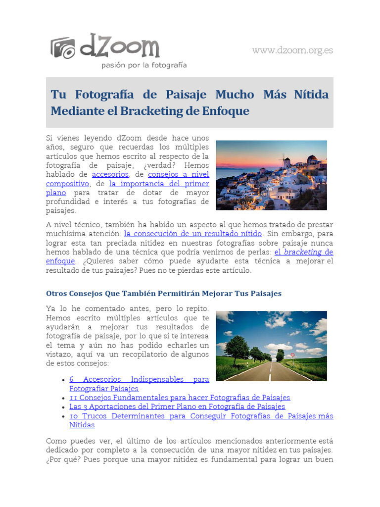 Tu Fotografia de Paisaje Mucho Mas Nitida Mediante El Bracketing de ...