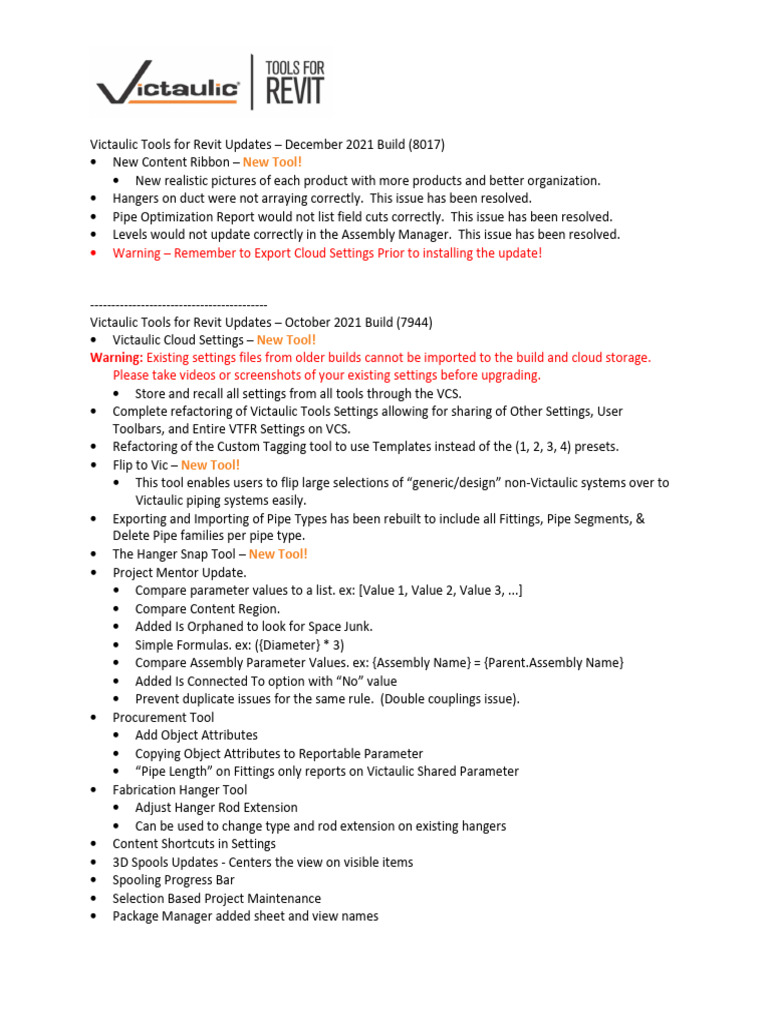 Release Notes - Warning Read This First | PDF | Version Control | Pipe ...