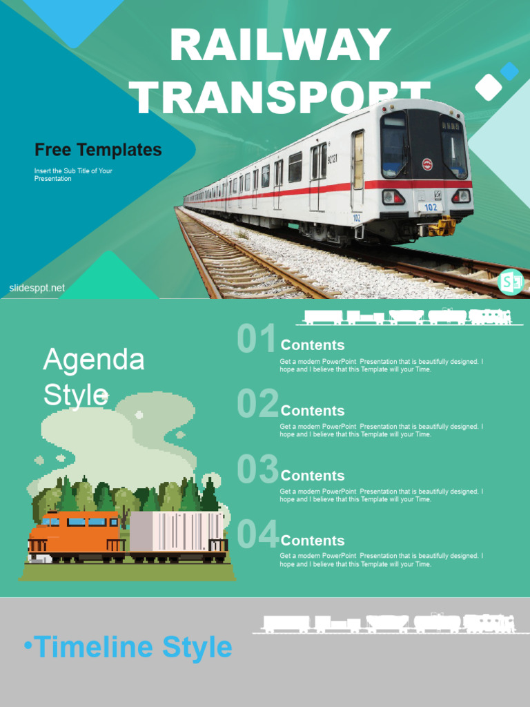Rail Transportation Templates | Download Free PDF | Microsoft Power ...