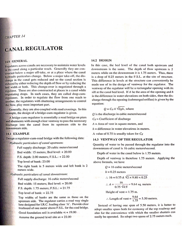 04 Canal Regulator | PDF