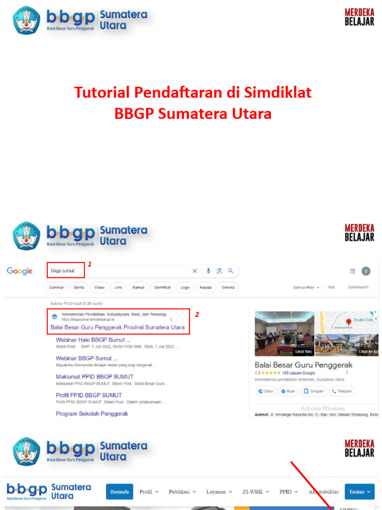 Tutorial Pendaftaran Di Simdiklat BBGP Sumut | PDF | Karier ...