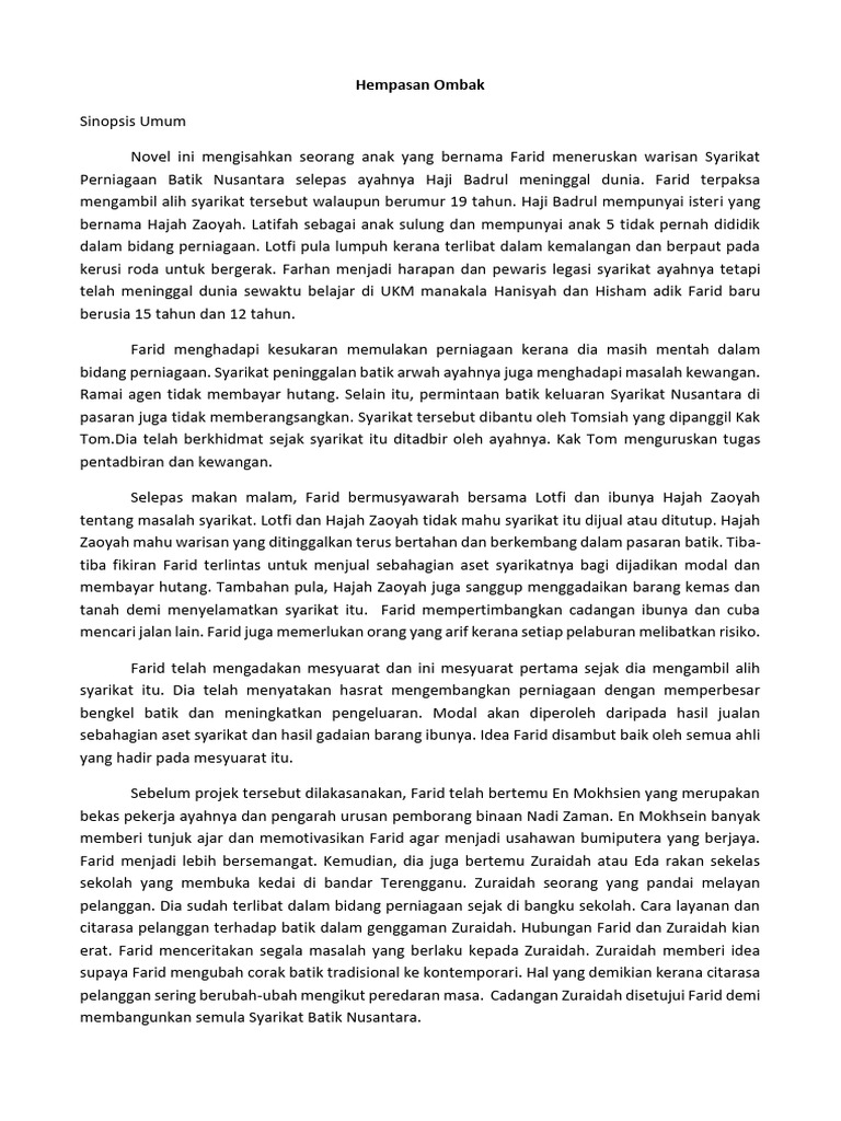 Komsas Hempasan Ombak | PDF