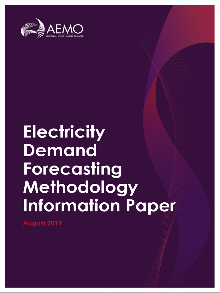 Electricity Demand Forecasting Methodology Information Paper | PDF | Forecasting | Methodology