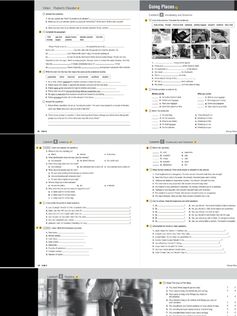Wordl English 1, Workbook Unit 3 | PDF