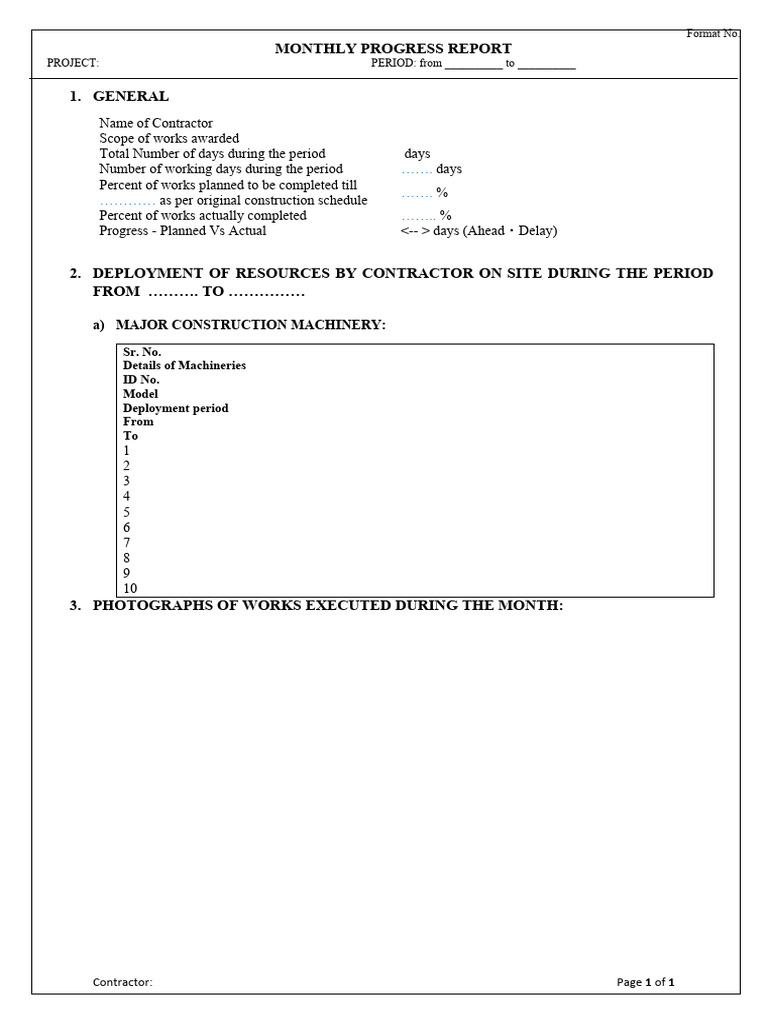 Monthly Construction Progress Report | PDF | Art | Computers
