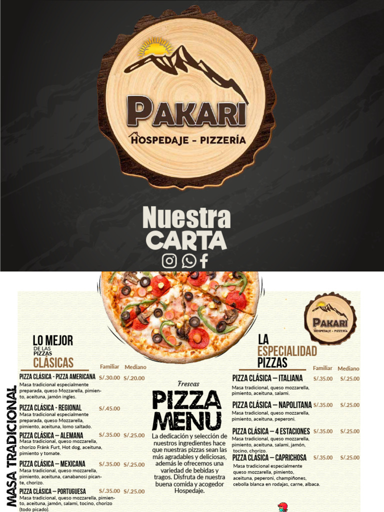 Carta Pakari 2022 6-1 | PDF | Pizza | Cocina