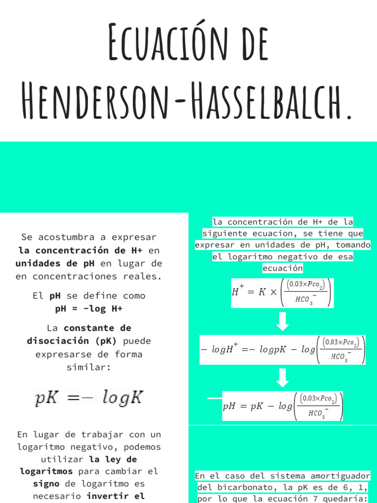Ecuación de Henderson-Hasselbalch. | PDF