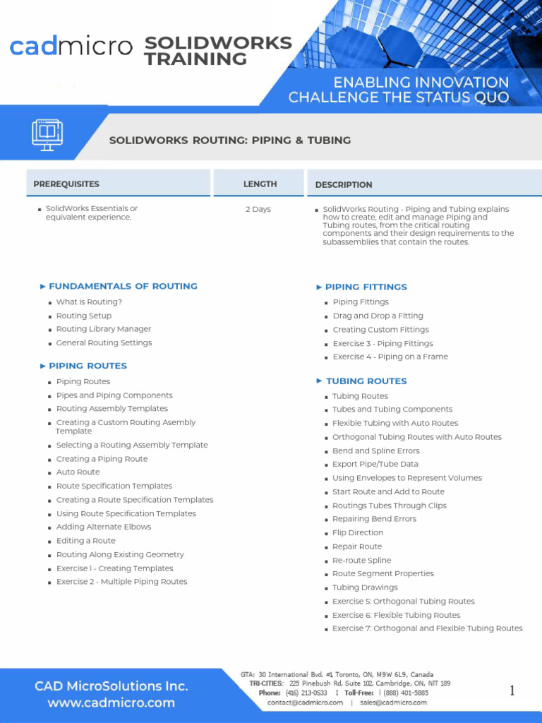 SolidWorks Routing Piping and Tubing | PDF | Pipe (Fluid Conveyance ...