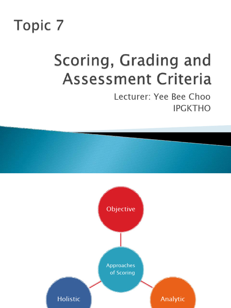 Topic7 Scoring Grading and Assessment Criteria | PDF | Rubric (Academic ...