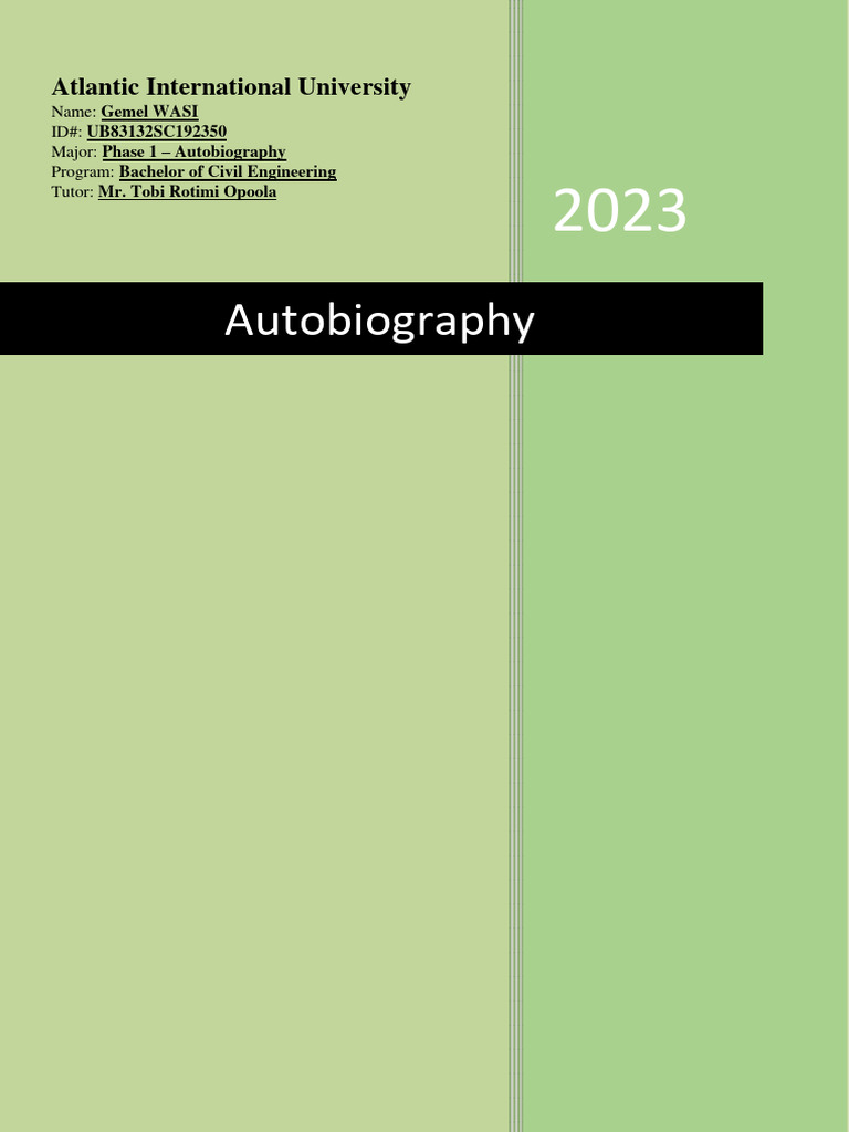 Gemel Wasi's Inspiring Autobiography | PDF